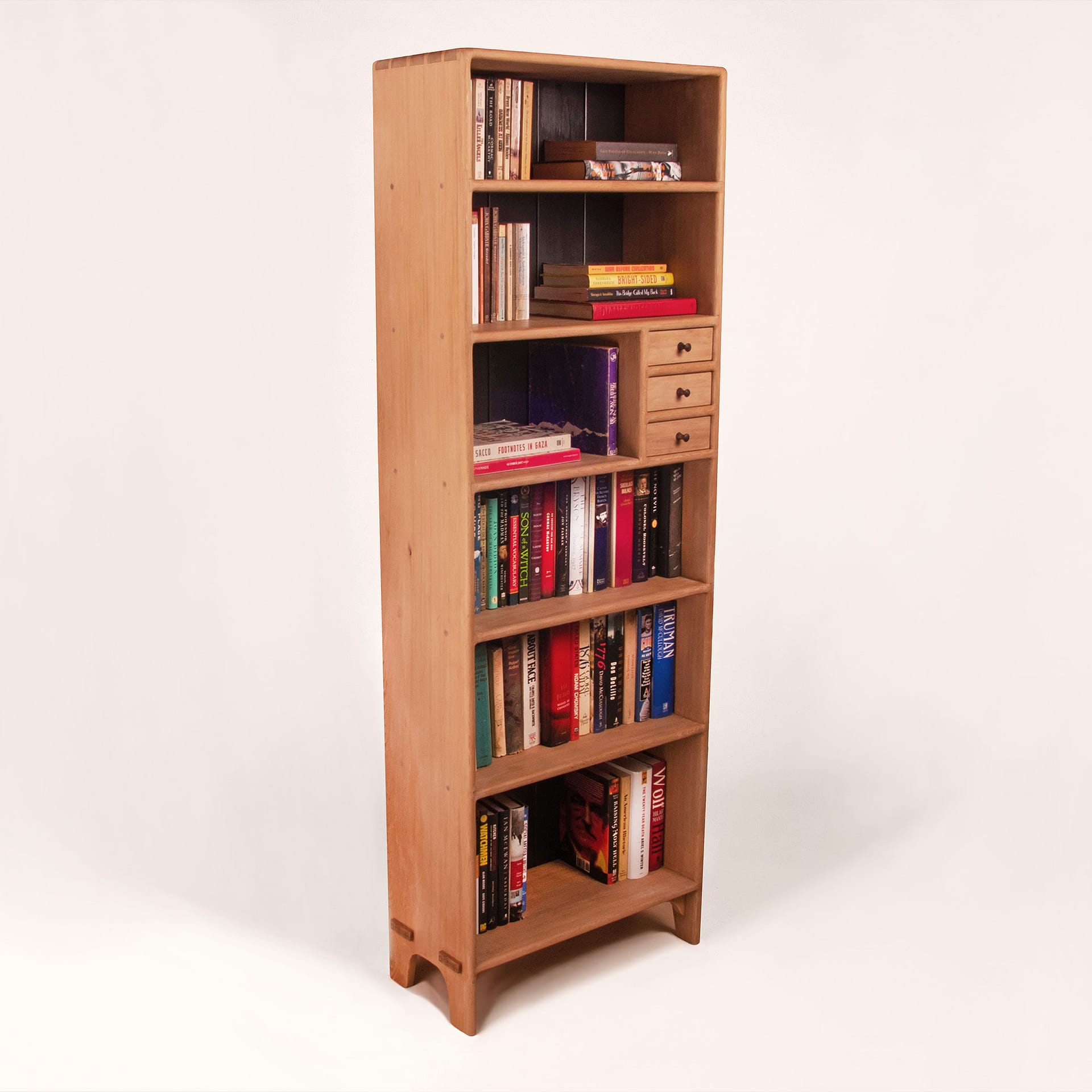 Western Cedar Bookcase With Drawers NA – Marc Springer Furniture Maker